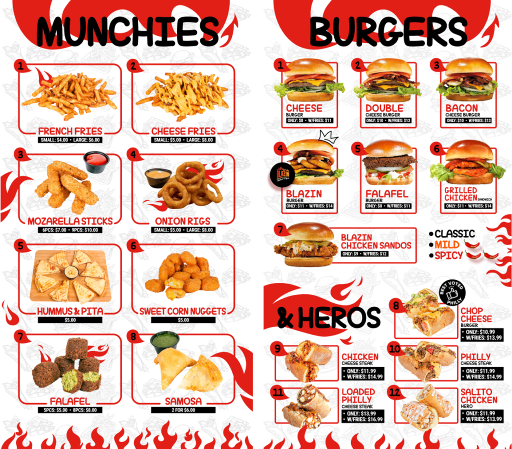 Menu – Blazin Chicken and Gyro