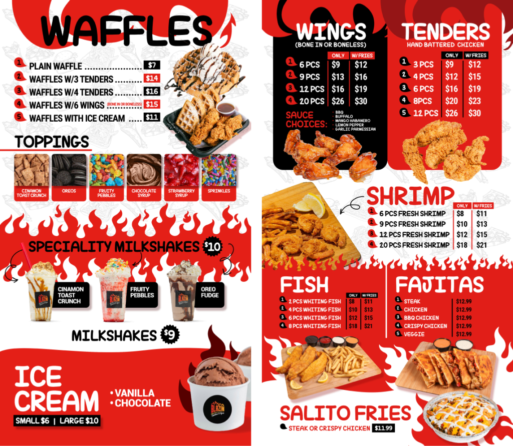 Menu – Blazin Chicken and Gyro